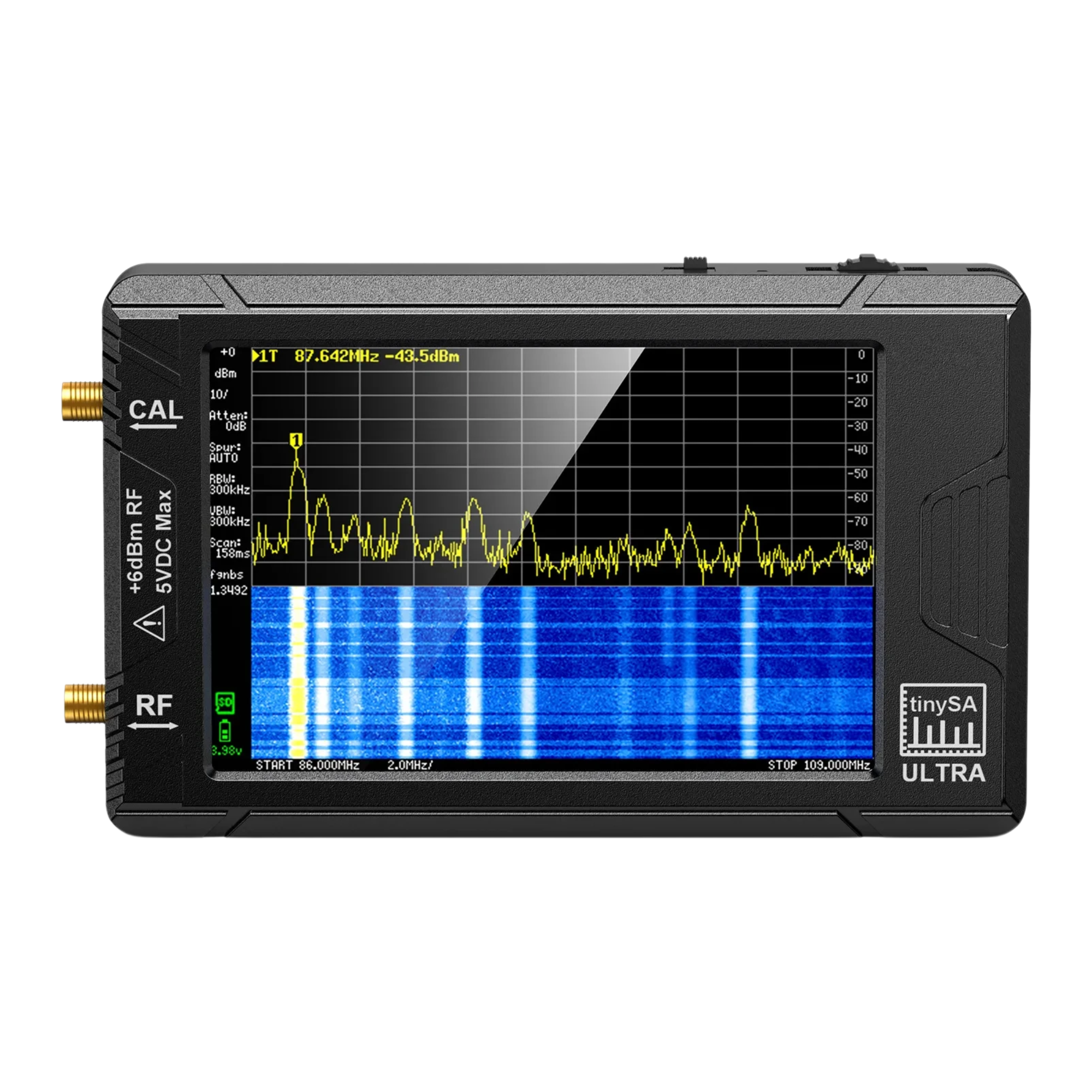 Portable TinySA Ultra Spectrum Analyzer 4" LCD Rechargeable ...
