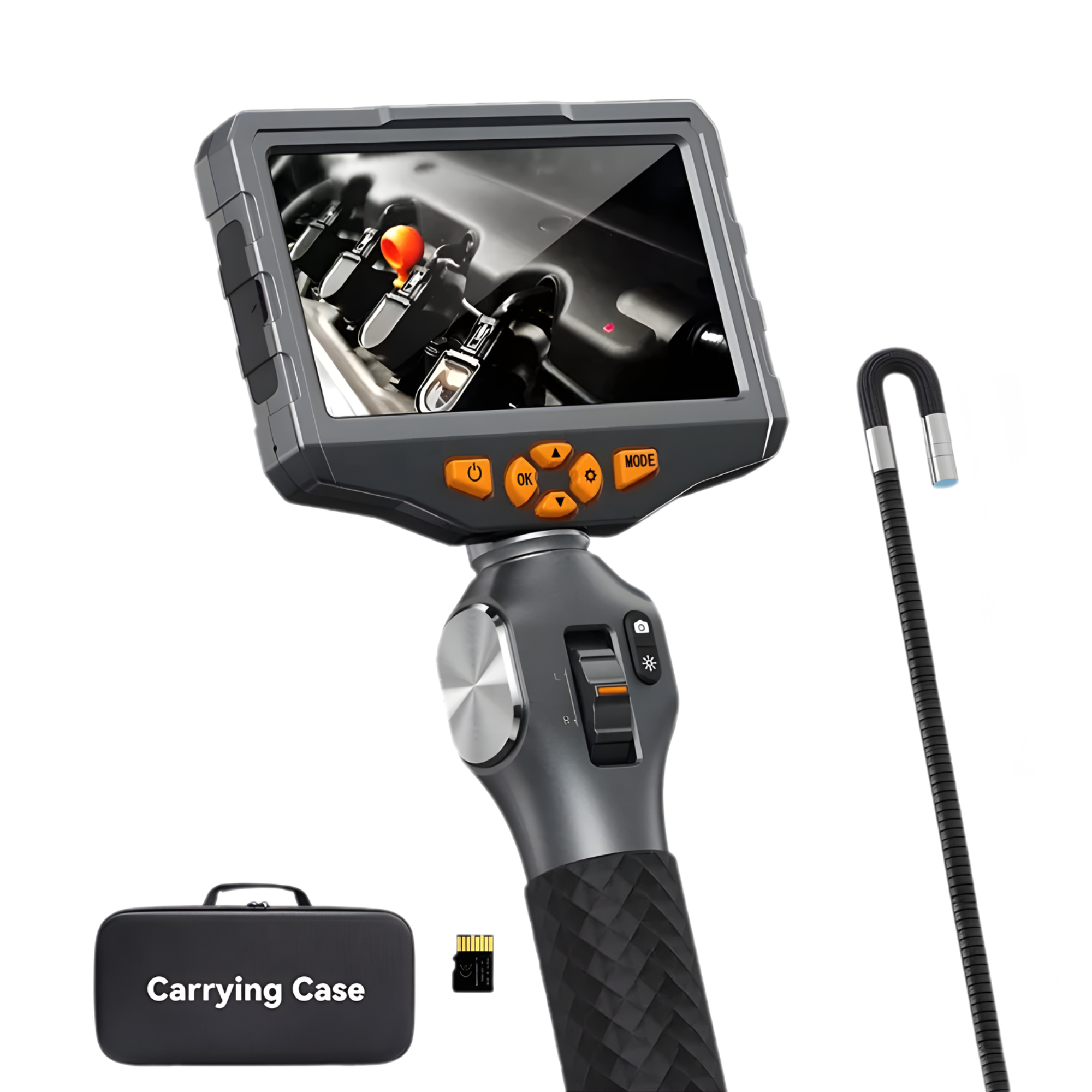 5.5mm 1080P Articulating Borescope with 5 Inch IPS Screen – Stuffology ...