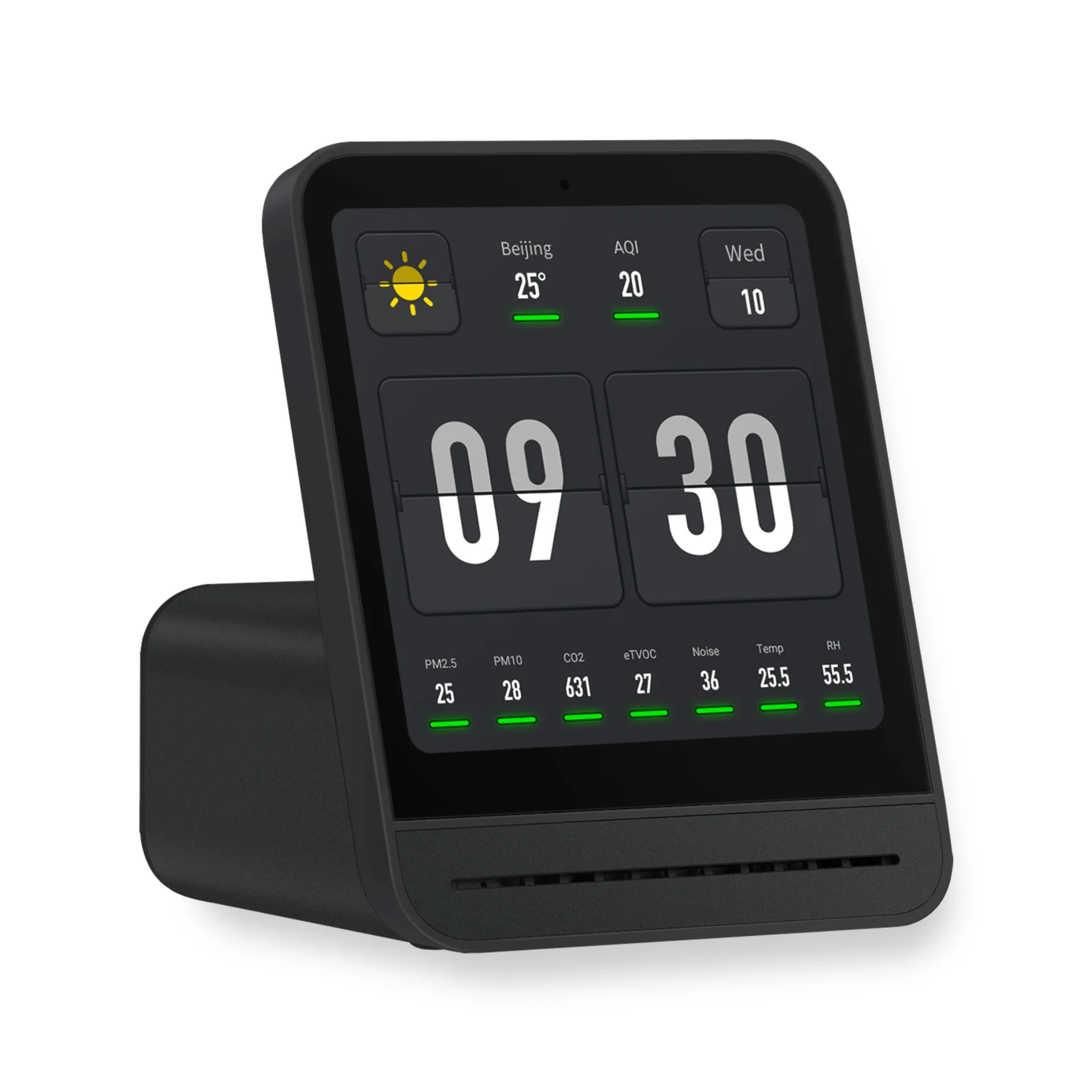 Smart Air Quality Monitor with CO2 and PM2.5 Sensor Black – Stuffology ...