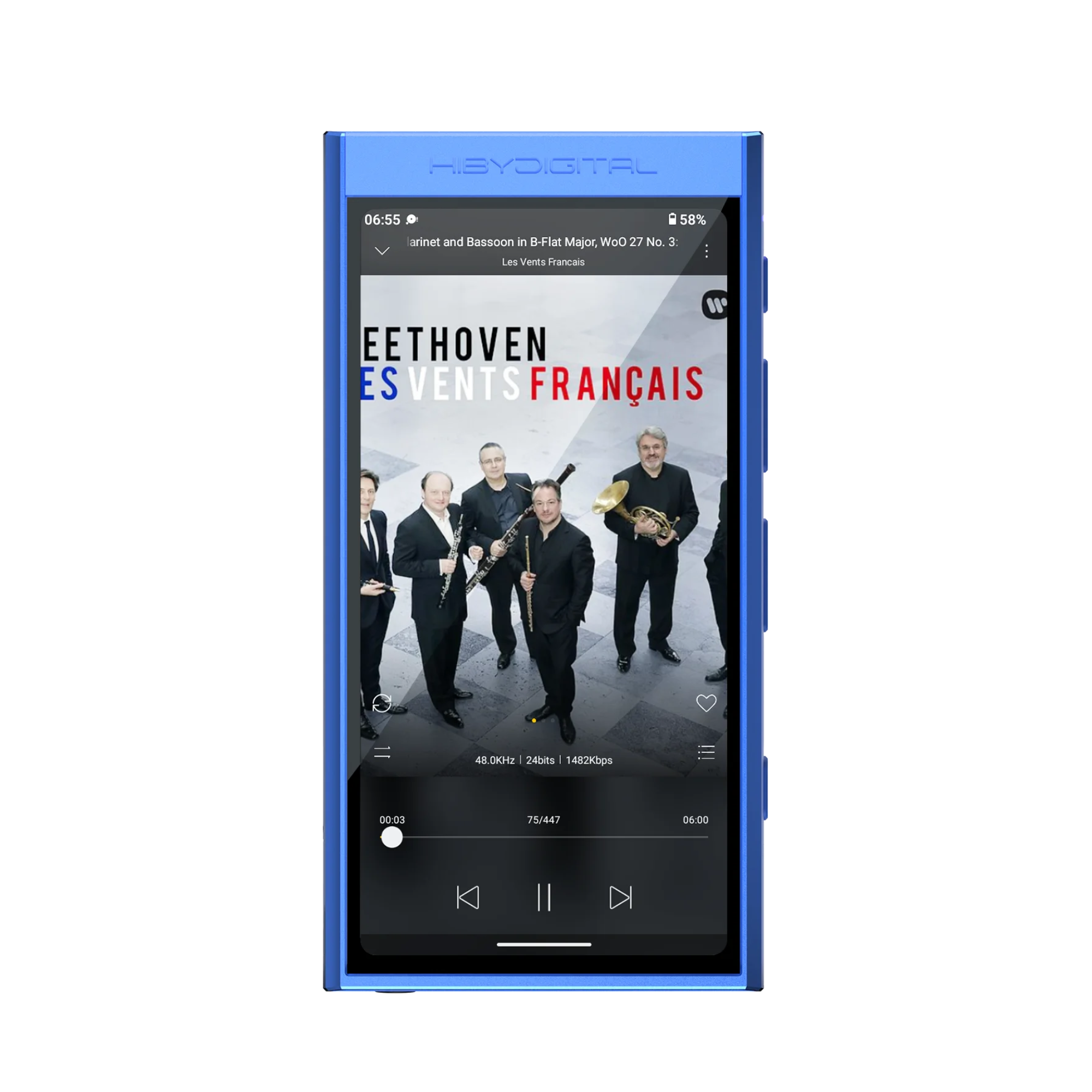 Smart Android Music Player with DAC and FM Radio Blue – Stuffology Store