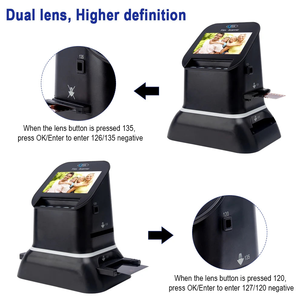 High-Resolution 35mm Film Scanner with 16GB SD Card – Stuffology Store