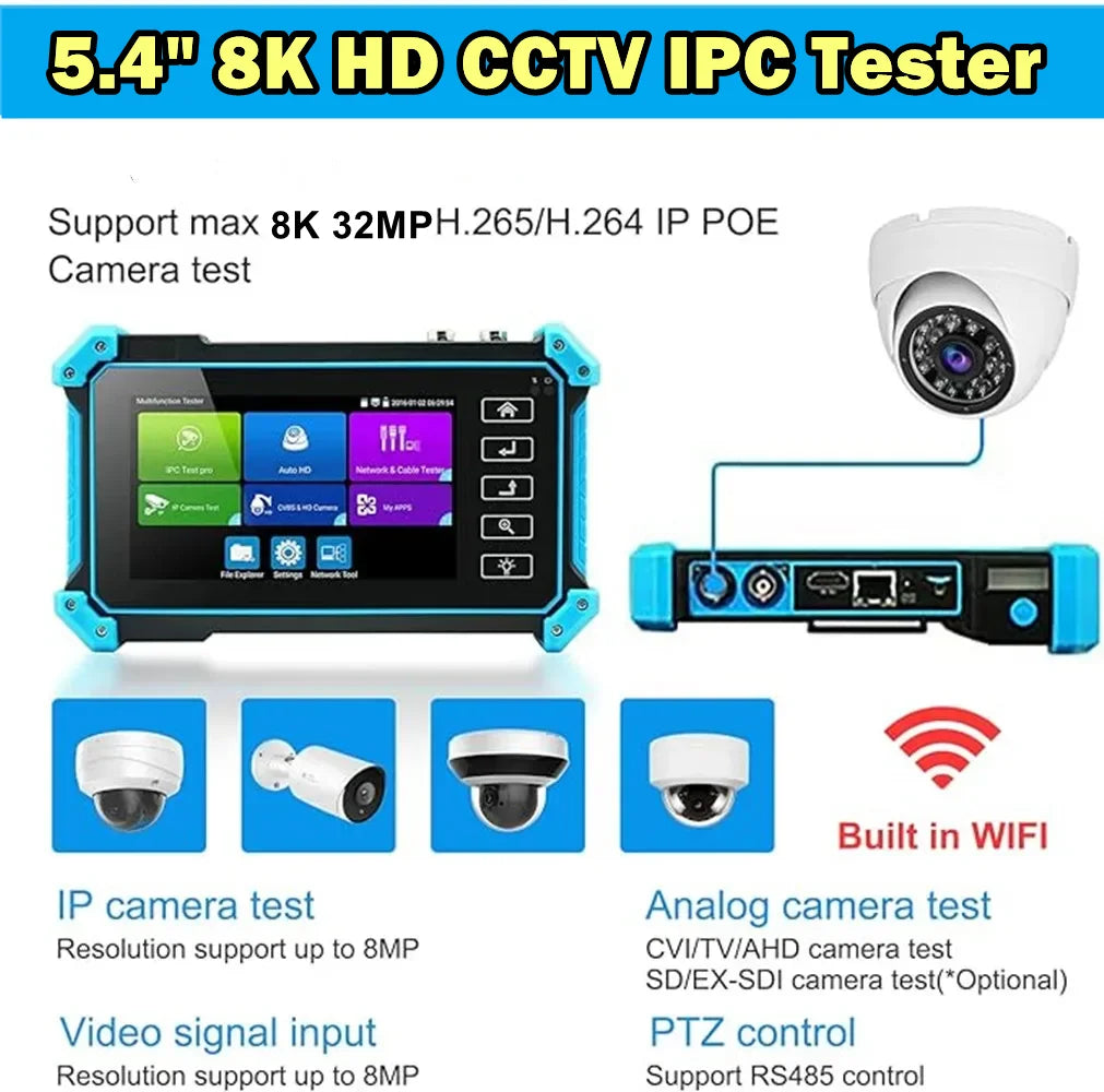 Smart 5.4" IP Camera Monitor with POE PTZ and Audio Test – Stuffology Store