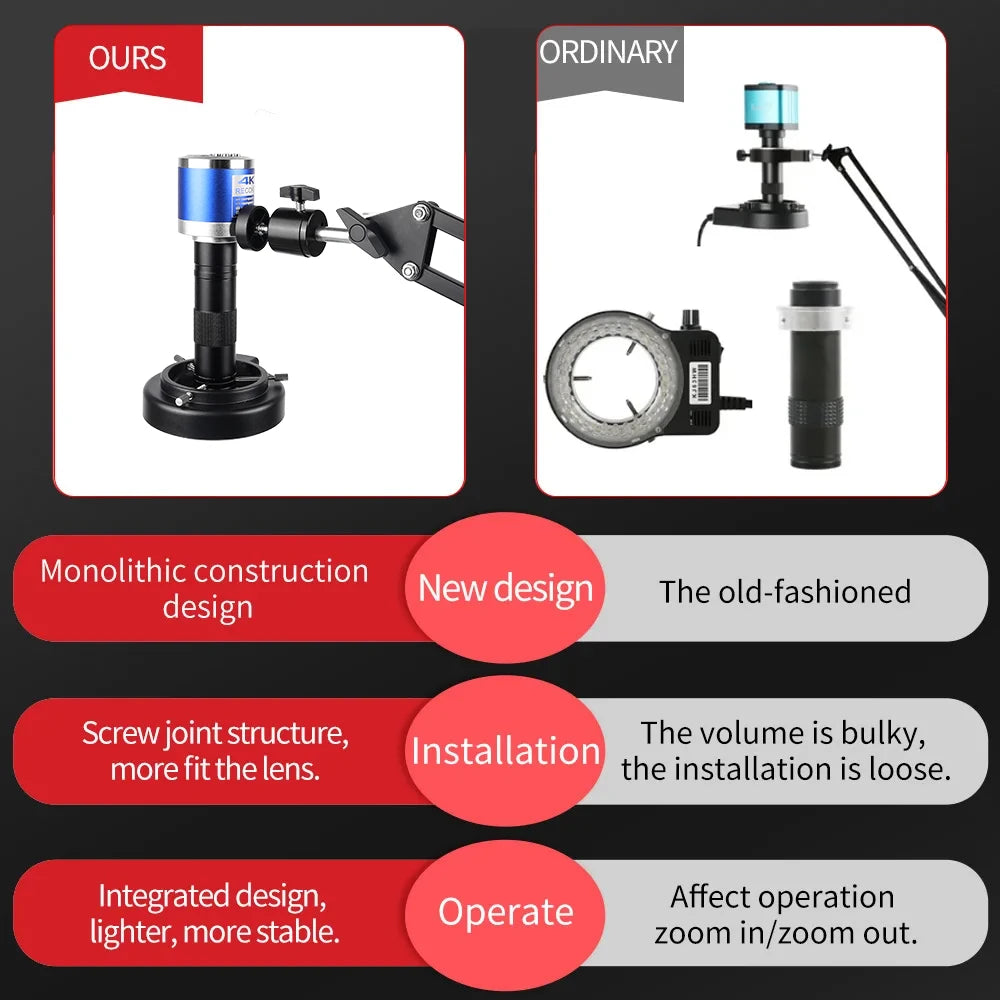 150X Zoom 4K Digital Microscope 48MP Camera for Circuit Repair ...