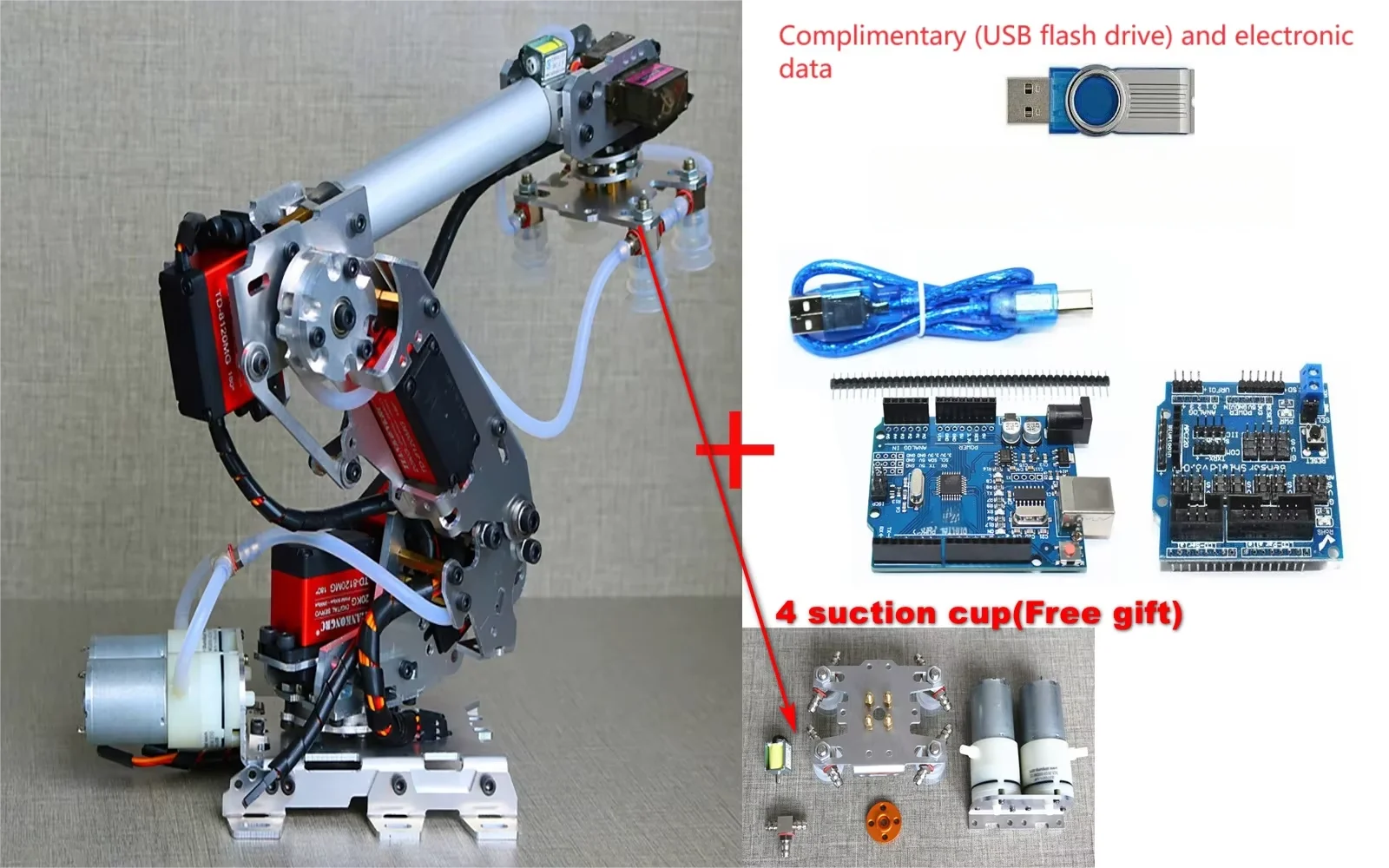 7-DOF Robotic Arm Kit with Arduino Controller – Stuffology Store
