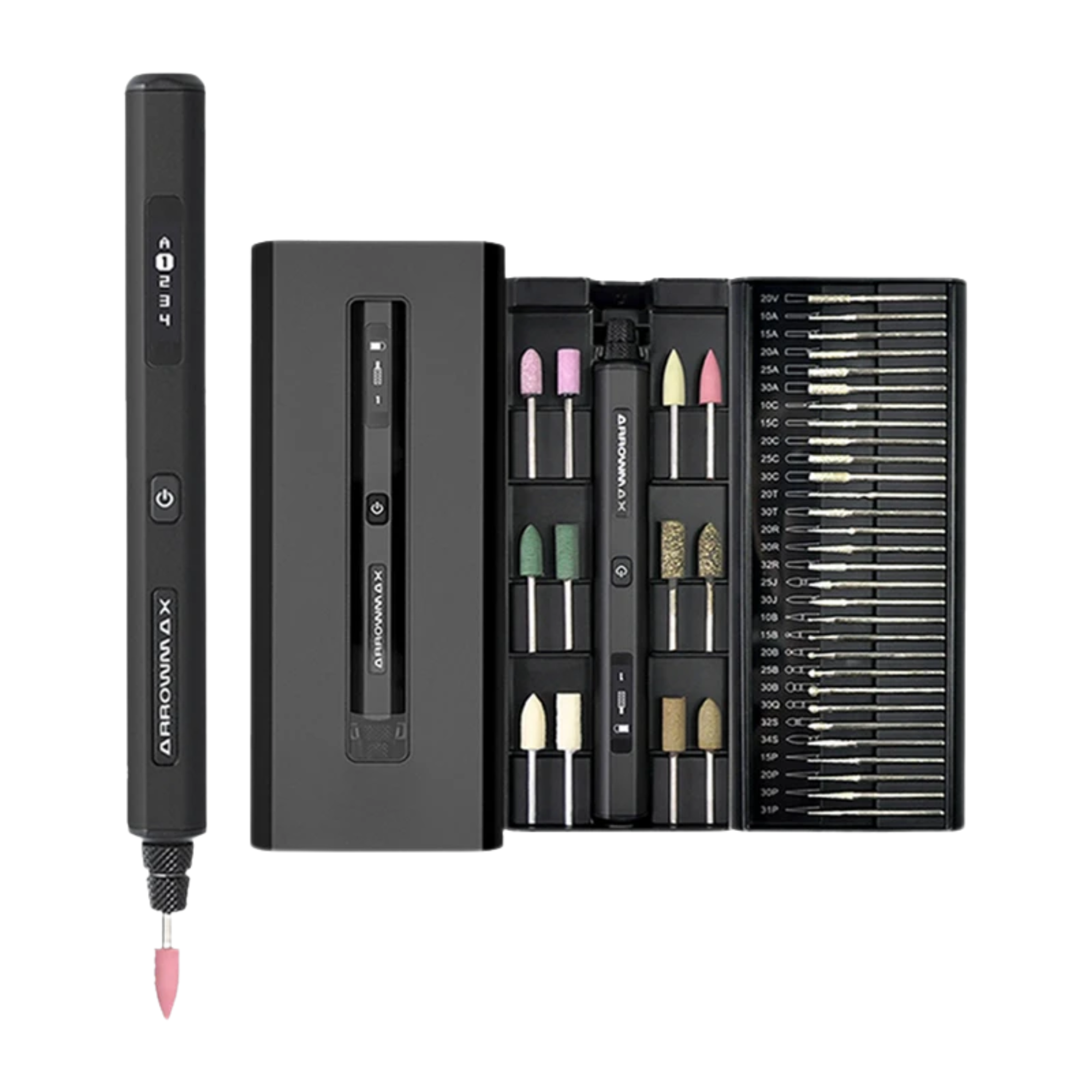 SGS Pro Black Cordless Electric Engraving and Rotary Tool Set ...